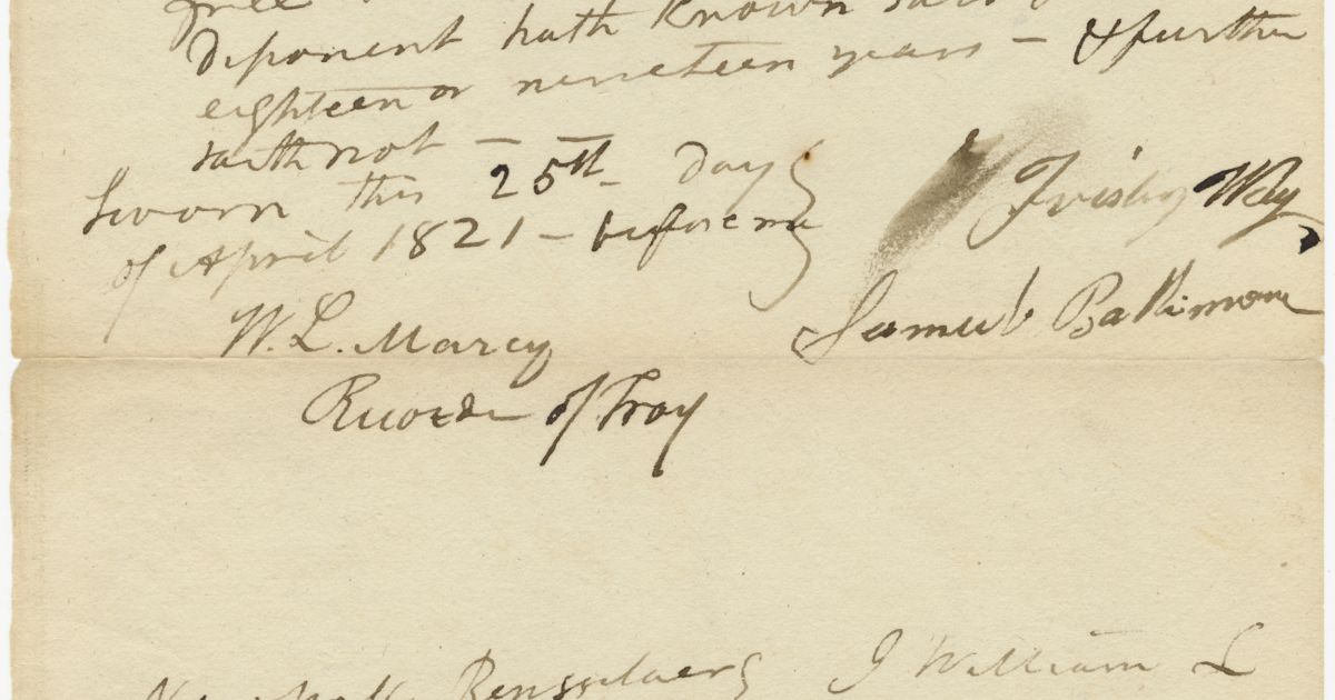 Frisby Way - 1821 his Certificate of Freedom