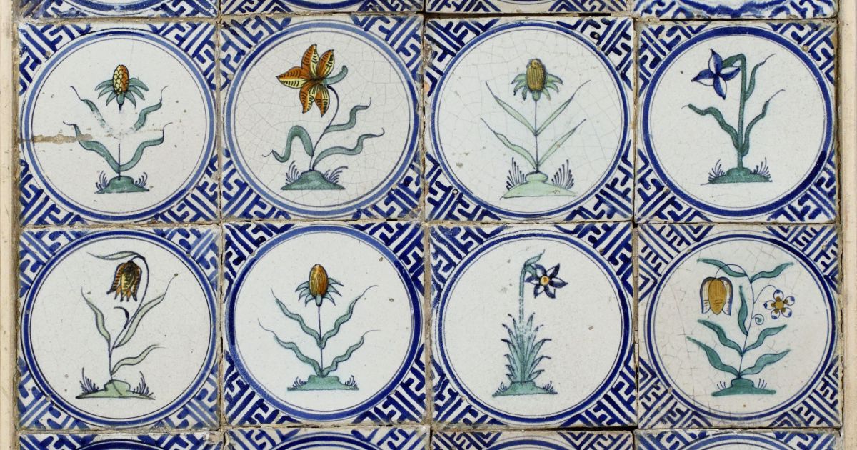 Polychrome Dutch Floral Tiles