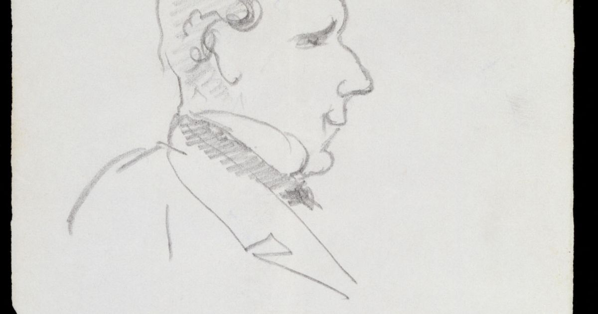 Caricature of James Fenimore Cooper