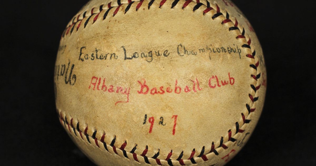 Signed baseball, 1927 Eastern League Champions: Albany Baseball Club