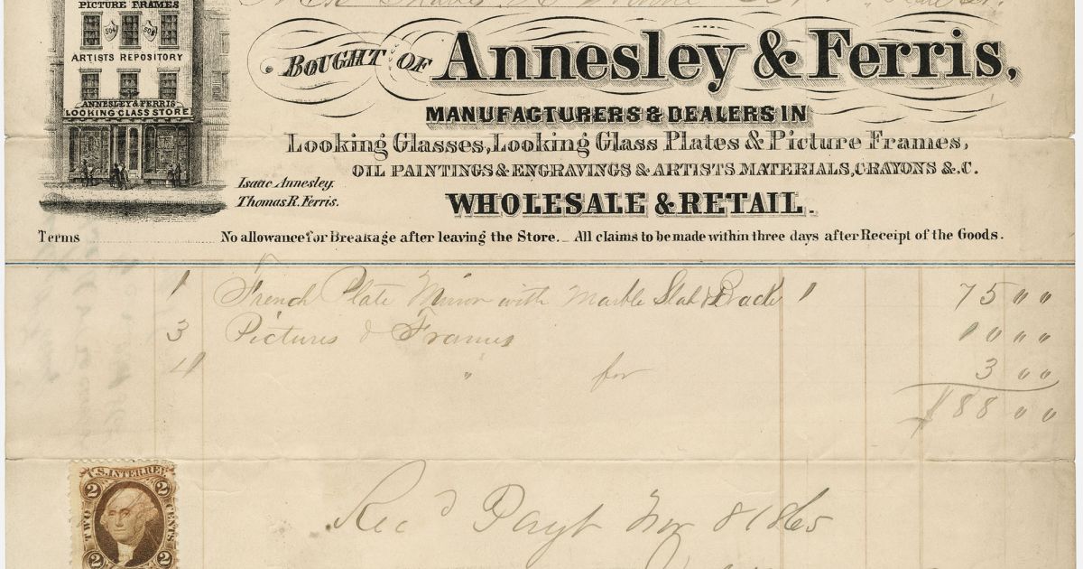 Annesley & Ferris Receipt