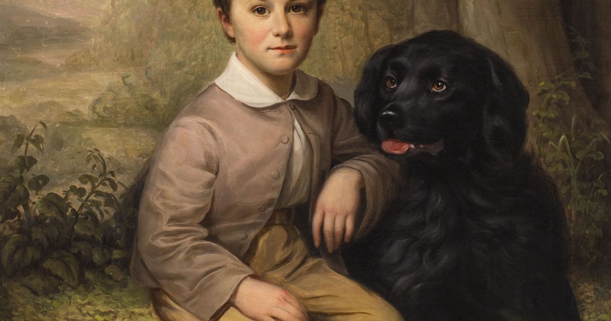 Franklin Adams Treadwell and His Dog