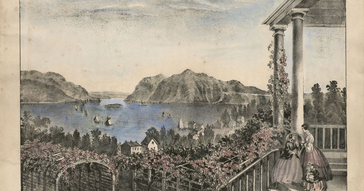 View on Hudson River from Ruggles House, Newburgh