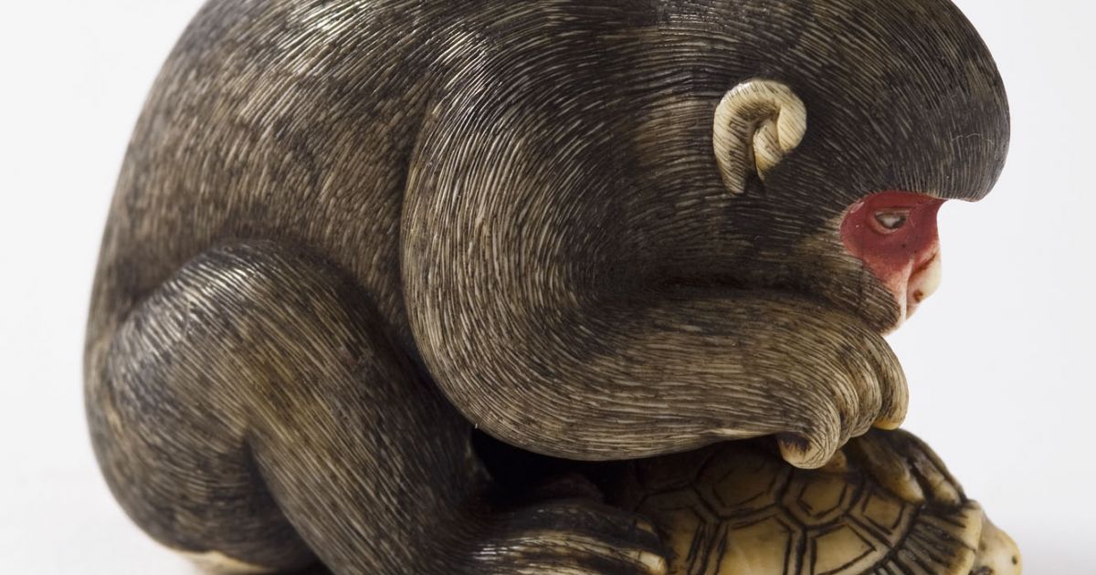 Monkey and Turtle Netsuke