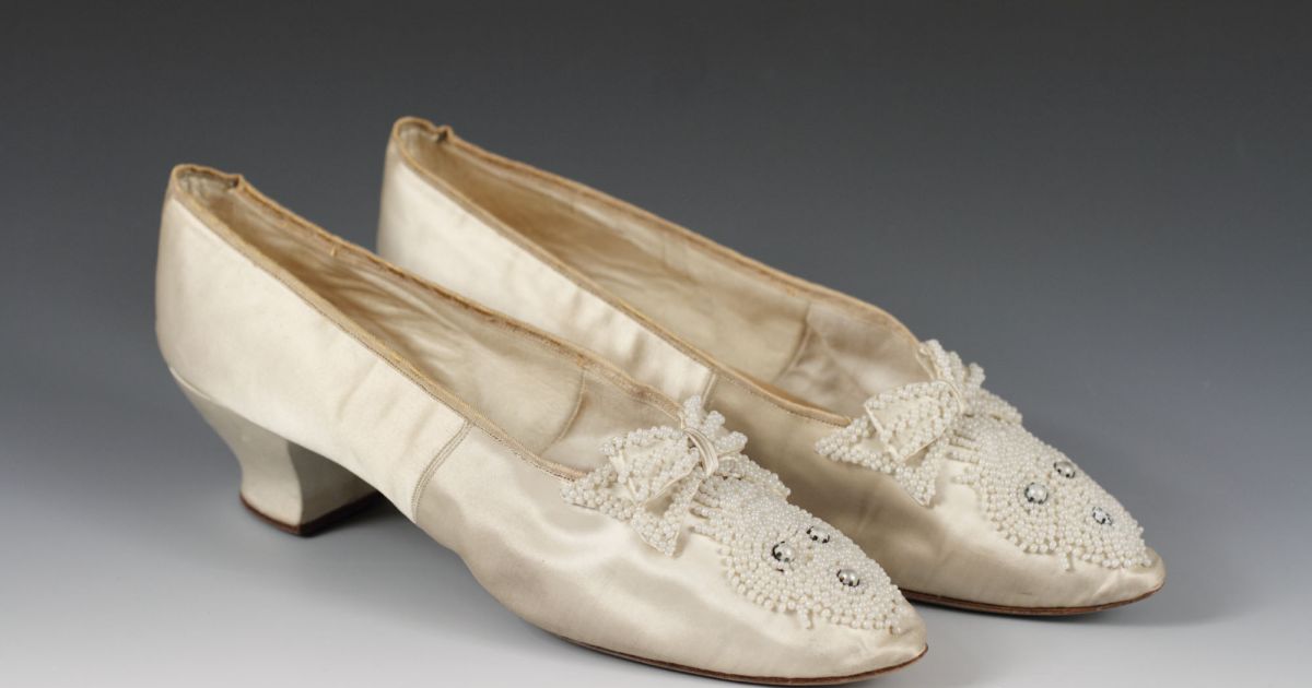 White Satin Shoes
